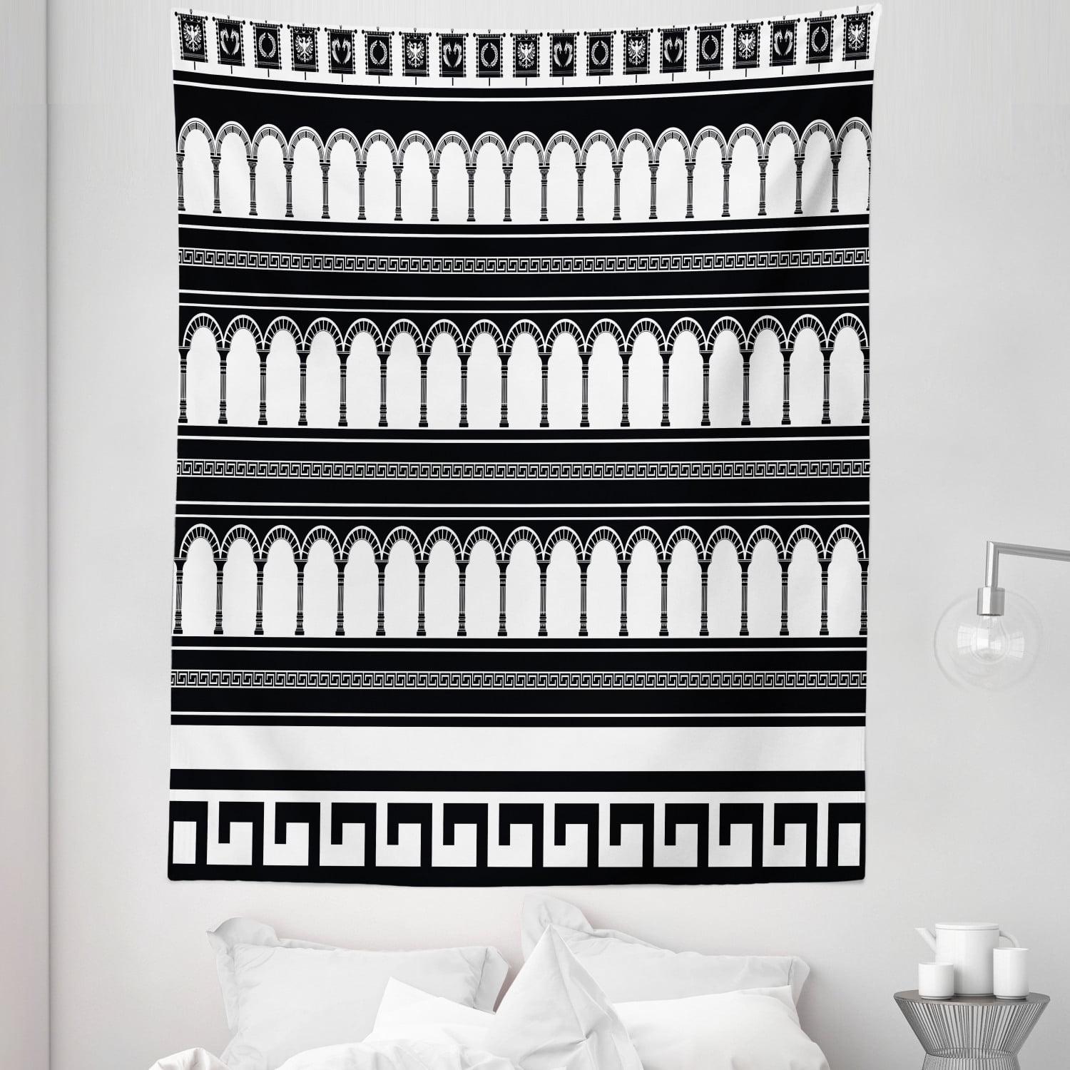 Retro Tapestry, Stencil Art of Fantasy Colosseum Arch Historical Roman ...