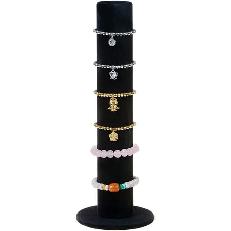 Velvet Vertical Tower Jewelry Bracelet Display Stand Bangle T-Bar ...