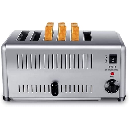 Toaster 6 Slice Toaster, Steel Retro Toasters Bagel/Defrost/Reheat ...
