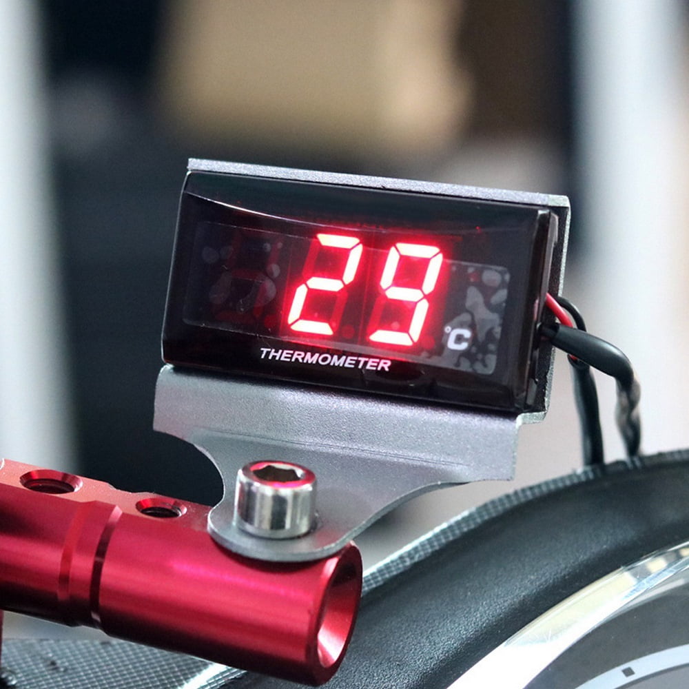 12V Mini Water Temp Temperature Gauge Red Digital Display LED with ...