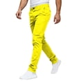 BLCHUNen Mens Pants Summer Mid Waisted Slim Fitting Flat Front Pants ...