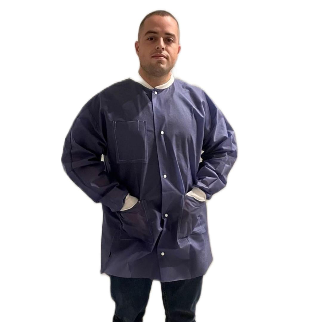 MPG Disposable Lab Jacket, MEDIUM, Purple, 12/Bx. Made in USA - Walmart.com