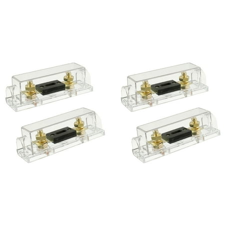 4 Pcs 100A Transparent Case ANL Fuse Holder and 2 Pieces of 100A 32V DC ...