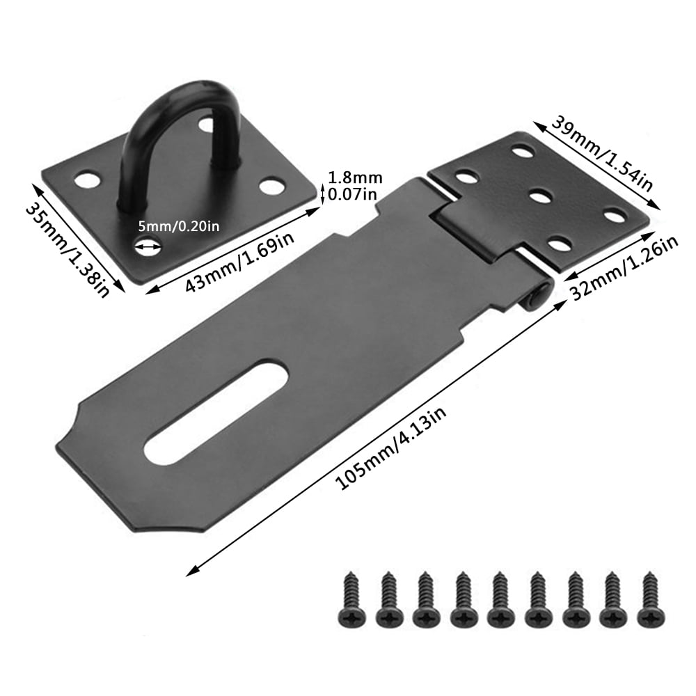 1 PCS Stainless Steel Padlock Hasp,Heavy Duty Hasp and Staple Sets Door ...