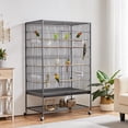 52'' Bird cage w/Perches & Feeders, Large Birdcage with Pull-Out Tray ...