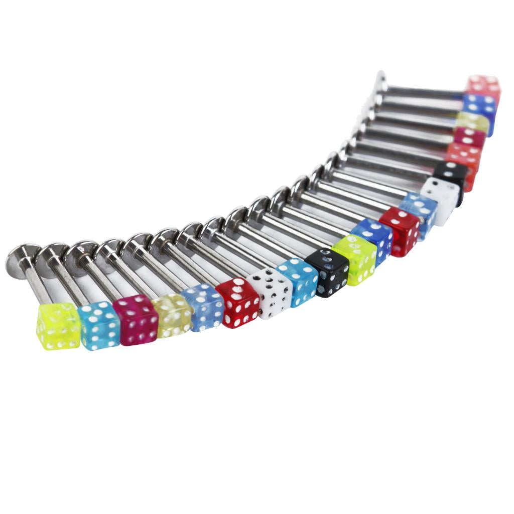 Joyería de Piercing Hugo 16G para labio nariz mentón lengua 20 piezas ...