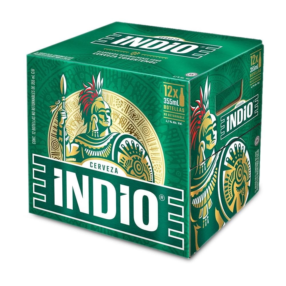 Cerveza oscura Indio 12 botellas de 355 ml c/u | Walmart en línea