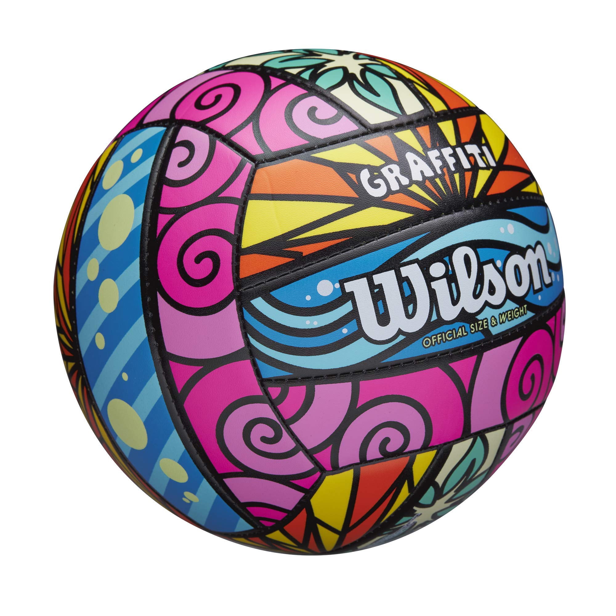 Voleibol Wilson Graffiti rosa/azul/amarillo, talla oficial | Bodega ...