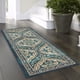 Mainstays Traditional Persian Teal Print Indoor Hallway Runner Rug, 2 ...