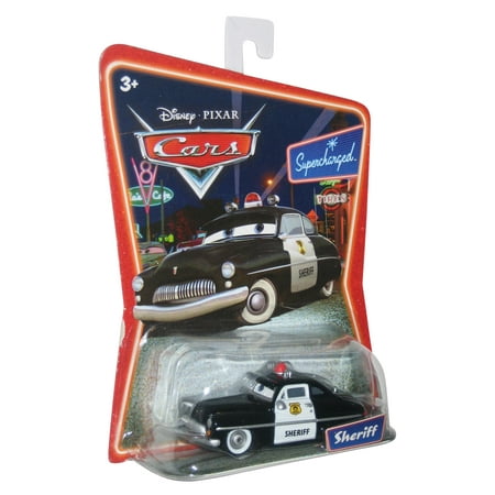 Disney Pixar Cars Sheriff Cop Police Supercharged Mattel Die-Cast Toy ...