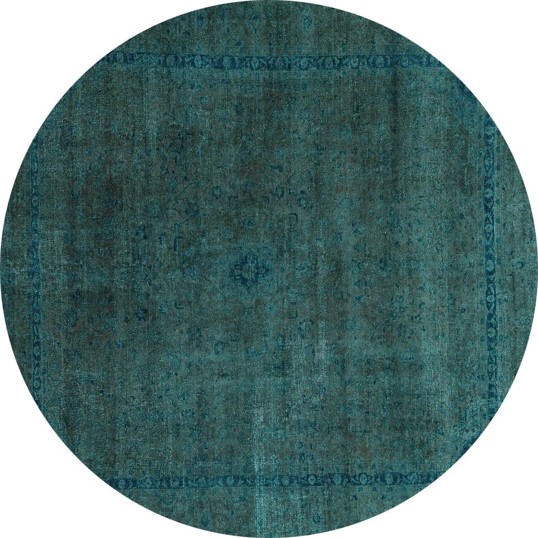 Ahgly Company Indoor Round Abstract Light Blue Modern Area Rugs, 6 ...