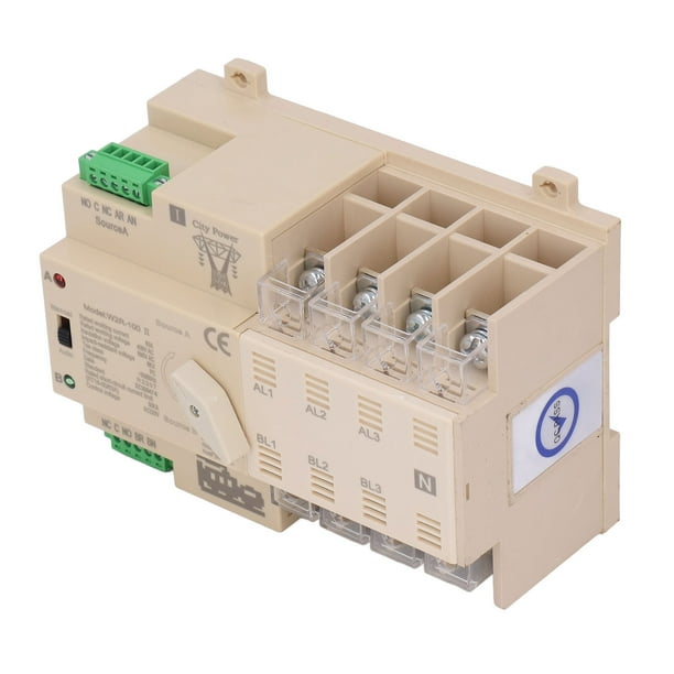 4P Automatic Transfer Switch Module, 63A 220V Dual Power Automatic ...