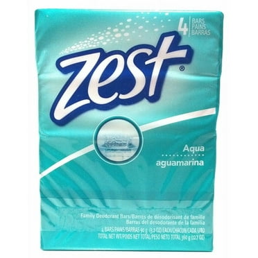 Zest Bar Soap Aqua 4oz Bar Soaps - 20 Bars - Walmart.com