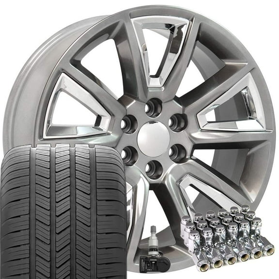 OE Wheels CV81 20 Inch Rims and Tires Fit Yukon Style 6x139.7 20x8.5 ...