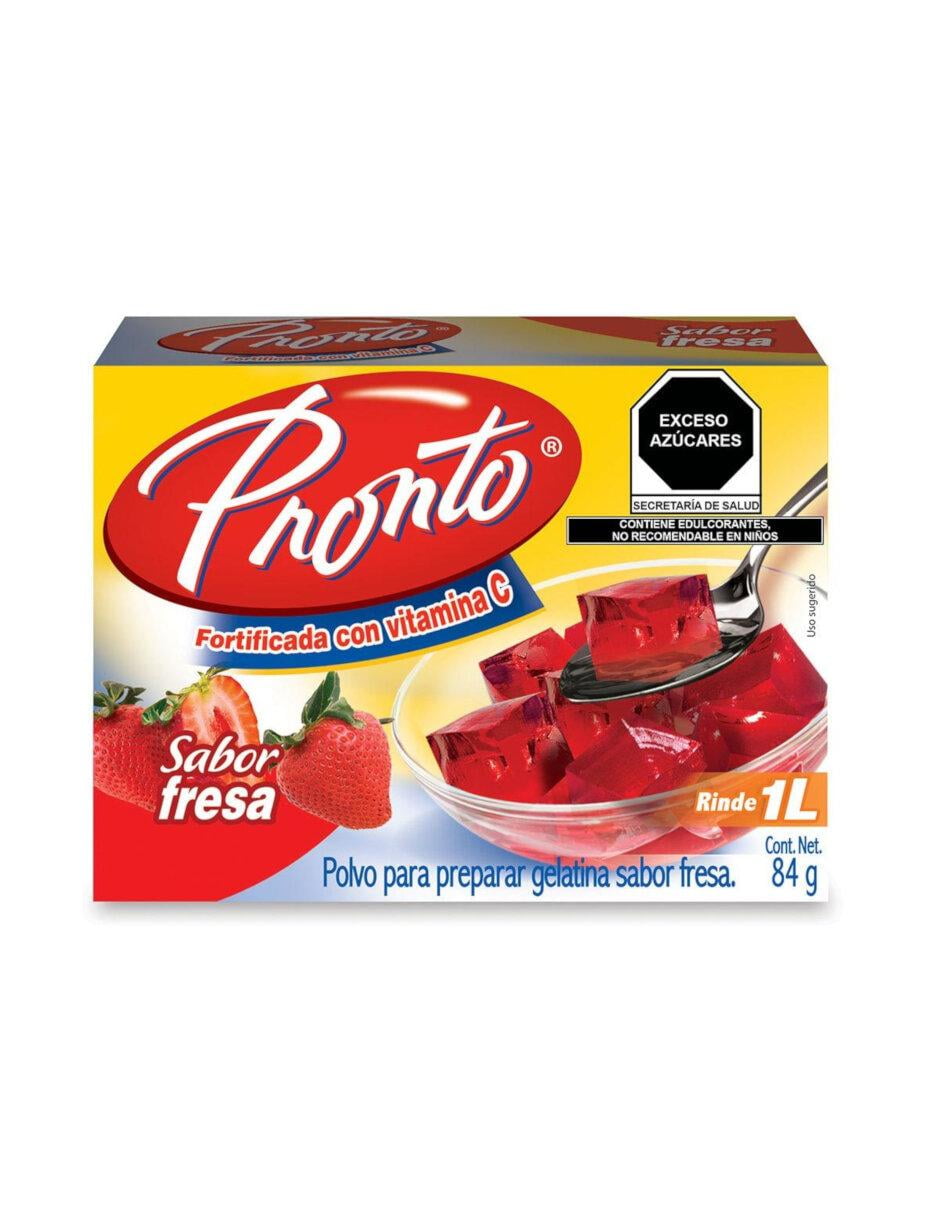 Pack de 24 Gelatina de Agua Pronto Sabor Fresa de 84 gr Pronto Fresa | Walmart en línea