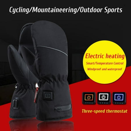 Heated Mittens for Women Rechargeable Heating Gloves Touchscreen Anti ...