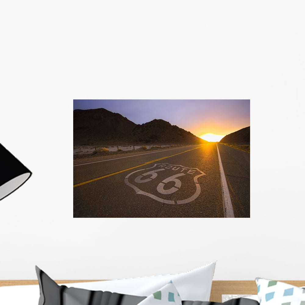 Historical Route 66 Wall Mural by Wallmonkeys Peel and Stick Graphic ...