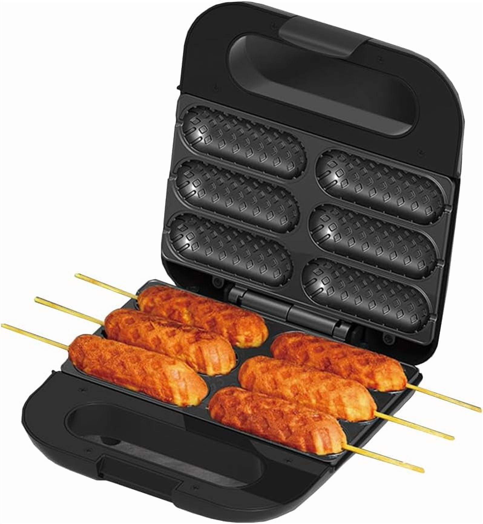 Corn Dog Waffle Maker, Hot Dog Waffle Machine with Non-stick Coating ...