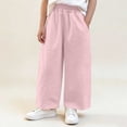 AGKIZG Solid Casual Long Pants Elastic Waist with Side Pockets Soft ...
