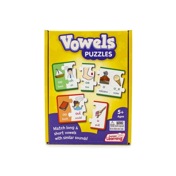 Junior Learning Vowel Puzzles Set - Match Long & Short Vowels With ...