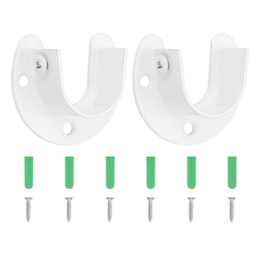 Uxcell 1.50''Dia Closet Pole Sockets Bracket Rod Pole End Supports ...