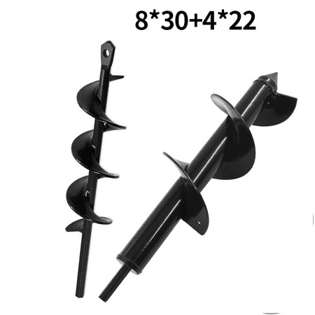 HEIBIN Garden Auger Bit Ø 80 and Ø 40 mm 2 Pieces, Practical Planting ...