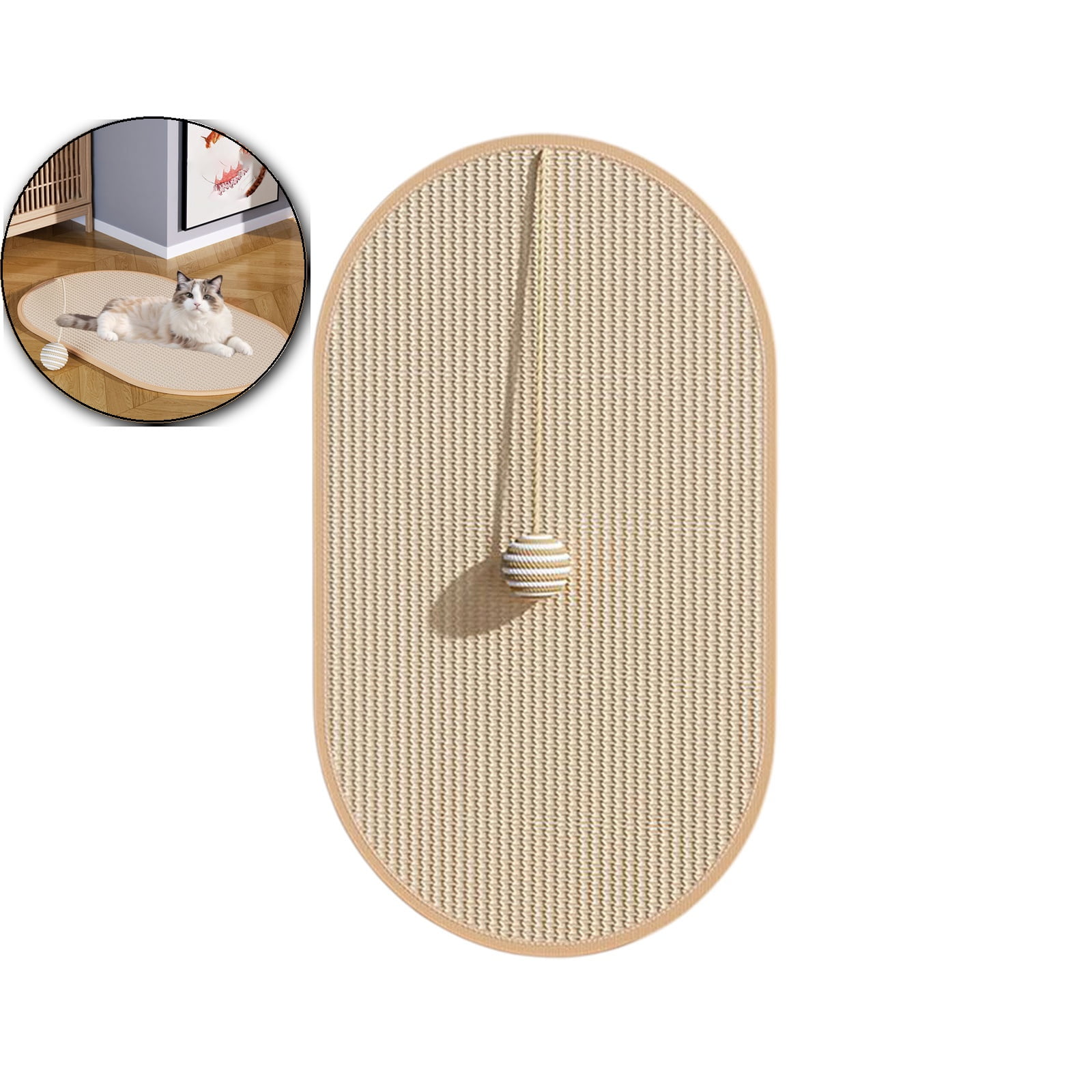 Click here for Dvruxg Sisal Cat Scratcher Mat With Sisal Ball  Ca... prices
