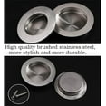 Rewera Set of 2 Round Recessed Handles for Sliding Door Stainless Steel ...