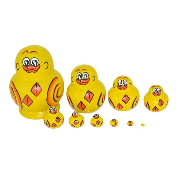 10 Pieces Cartoon Duck Russian Nesting Dolls Collectible Dolls Kids ...