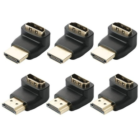 Tatum88 6 Pack Right Angle HDMI Connector, 90 Degree and 270 Degree ...