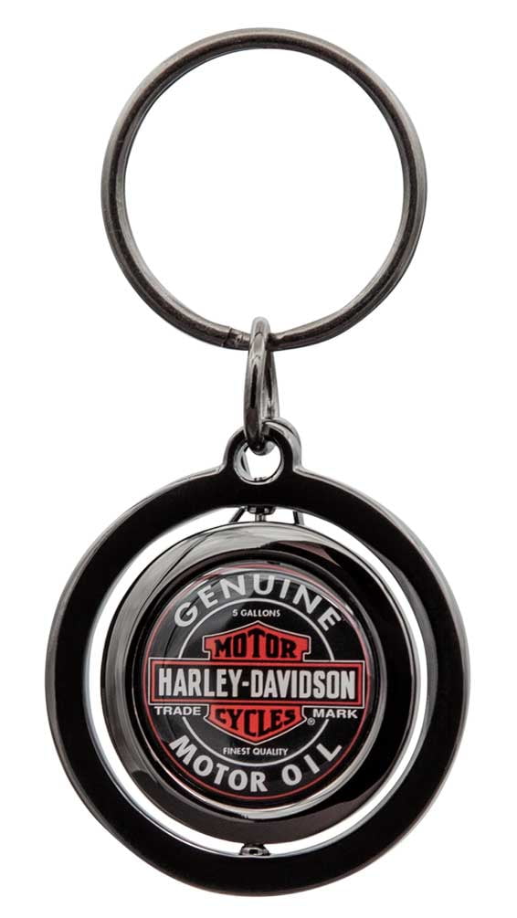 Harley-Davidson Vintage Genuine Motor Oil Logo Spinner Key Chain ...
