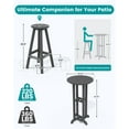 SERWALL Outdoor Round Bar Table and Swivel Bar Stools Set, All Weather ...