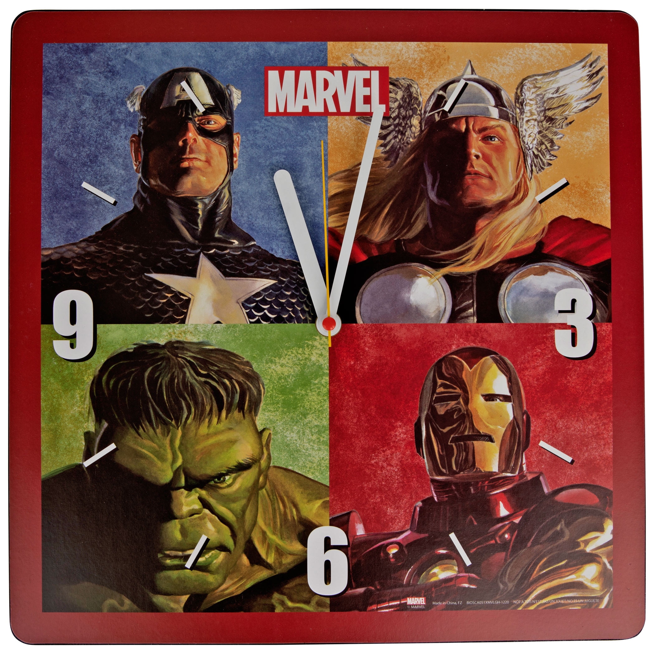 Marvel Avengers Character Grid Shaped Clock - Walmart.com