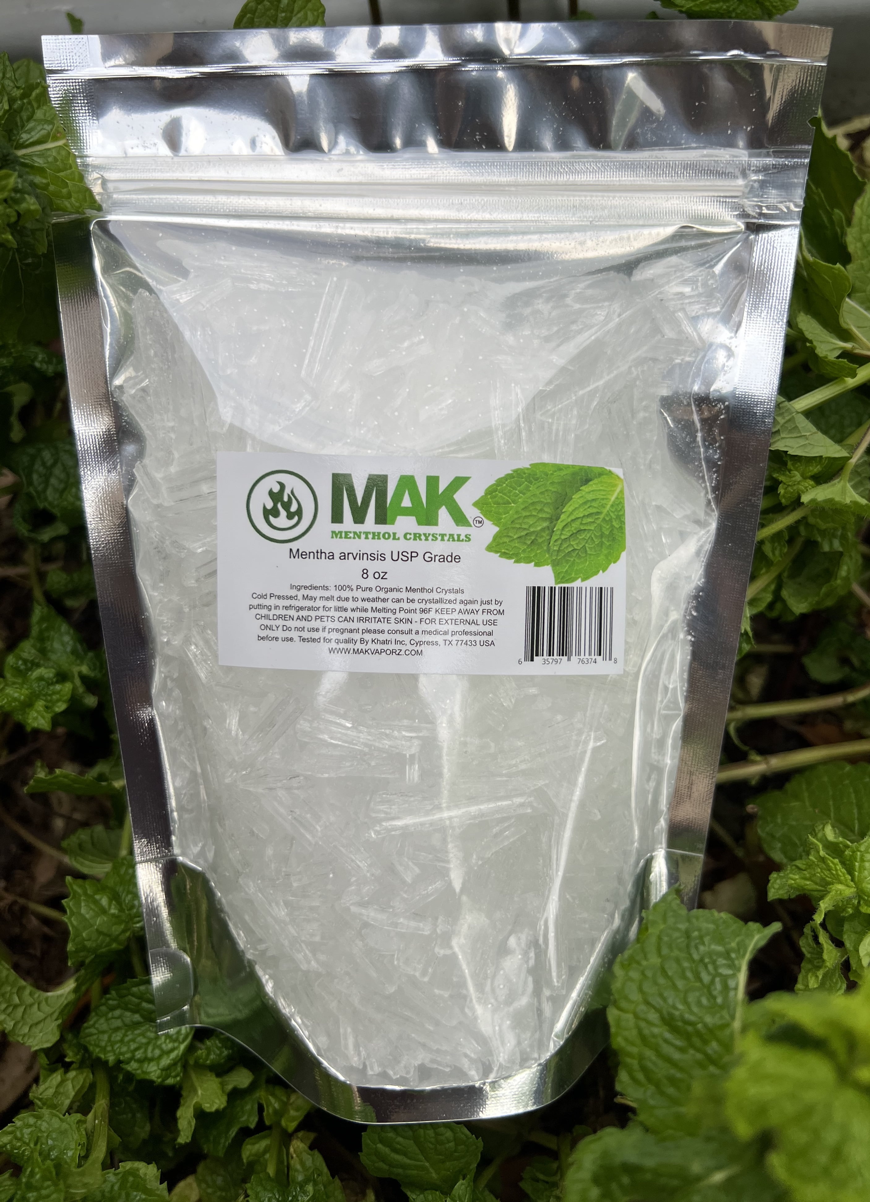 Menthol Crystals 100% PURE ORGANIC USP Food Grade Natural Resealable ...