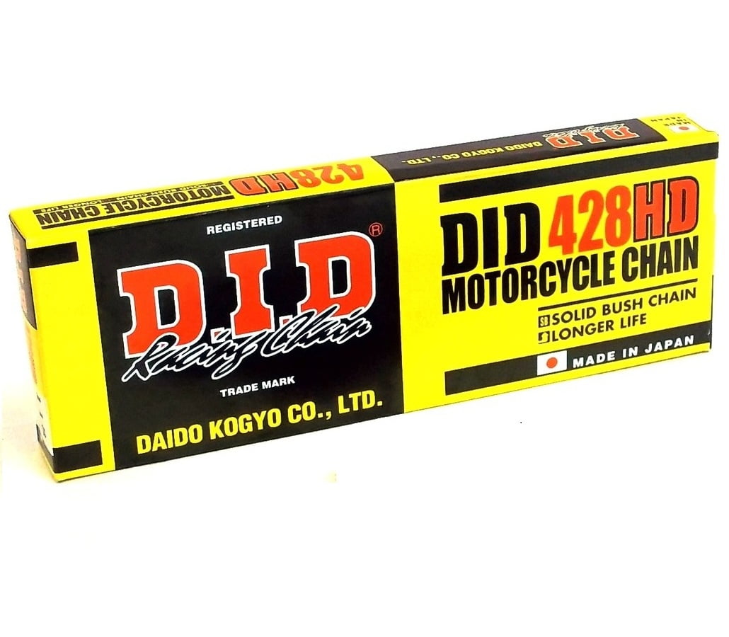 DID Heavy-Duty Standard Series 428HD Chain 130 Links Natural for Street ...