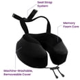 Cabeau Evolution S3 Memory Foam Travel Neck Pillow with Seat Strap, One ...