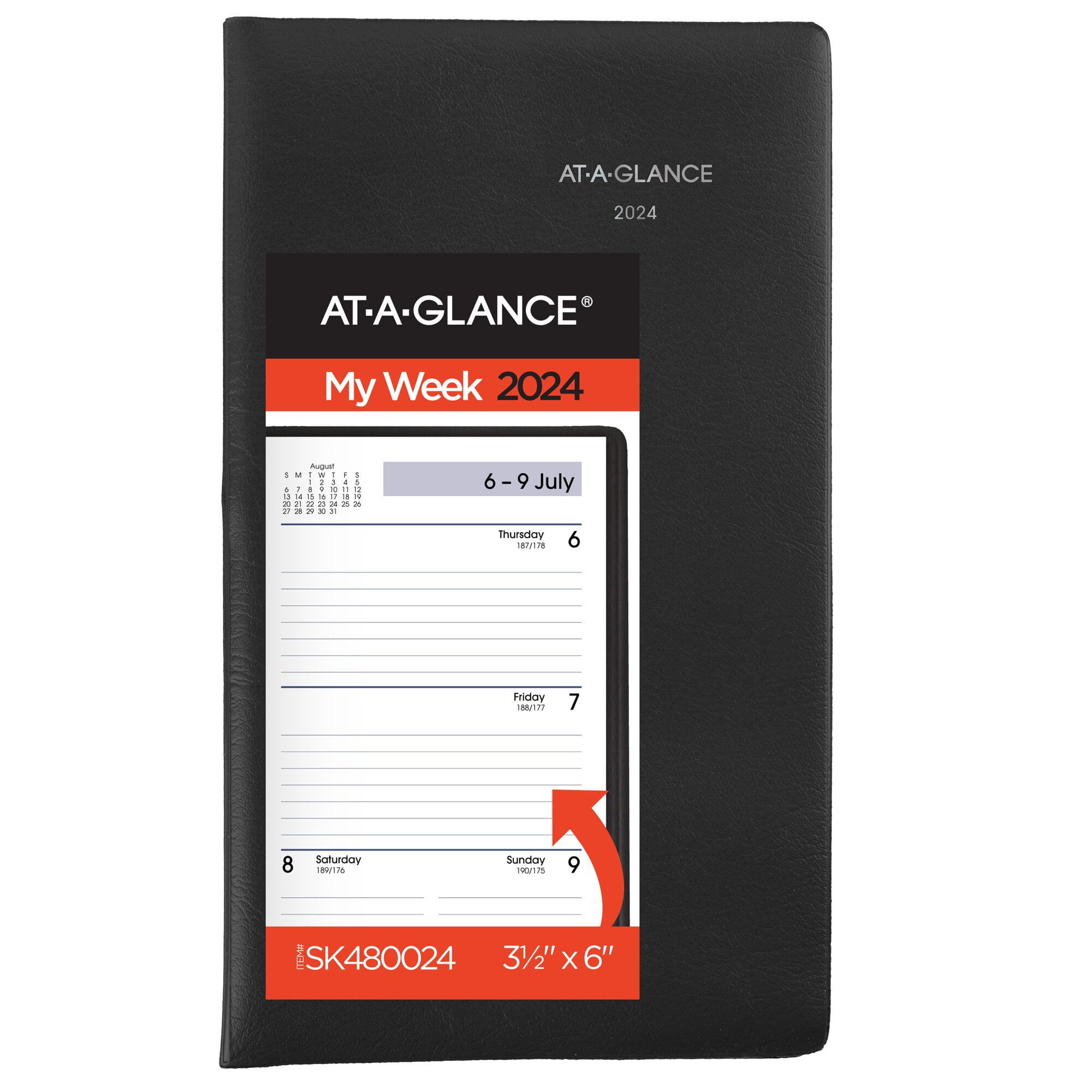 AT-A-GLANCE DayMinder 2024 Weekly Planner Black Pocket 3 12 x 6 ... AT-A-GLANCE DayMinder 2024 Weekly Planner Black Pocket 3 12 x 6 ...