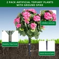 Artificial Topiary Ball Trees Set of 2 – Pink Silk Begonia Flower Balls ...