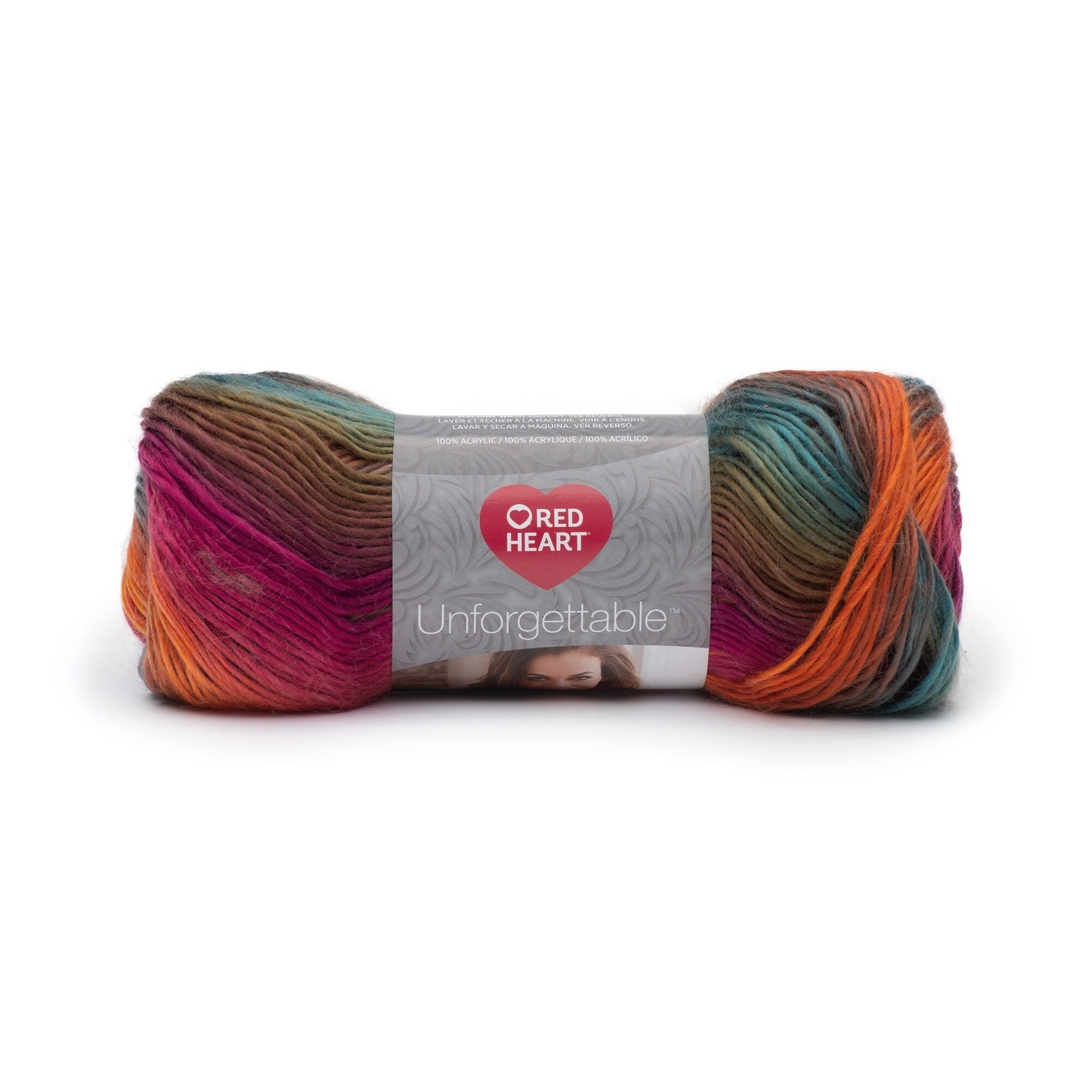 Red Heart Unforgettable Yarn, Sunrise, 3.5oz(100g), Medium, Acrylic ...