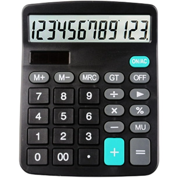 Calculadora de oficina básica: calculadoras de batería solar dual de 12 ...