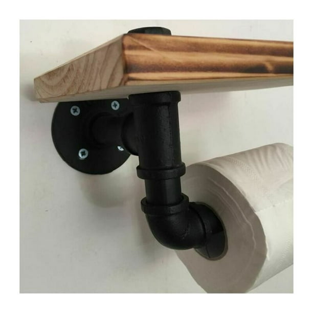 Porte-rouleau en Papier Toilette Design Rétro Métal Tube Étagère ...