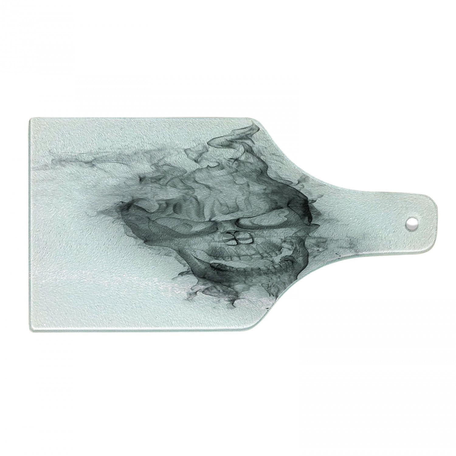 Skull Cutting Board, Contemporary Illustration of Smokey Grungy Dark ...