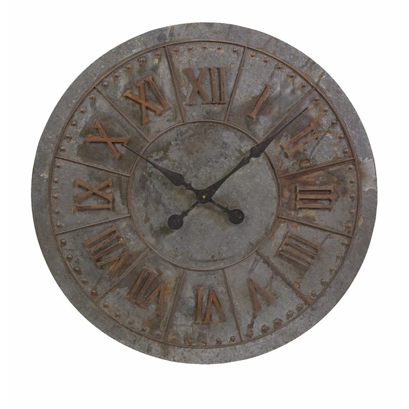 Age looking Gilbert Galvanized Clock - Walmart.com