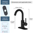 360° Swivel Single Handle Bathroom Faucet, Stainless Steel 1 Hole Sink ...