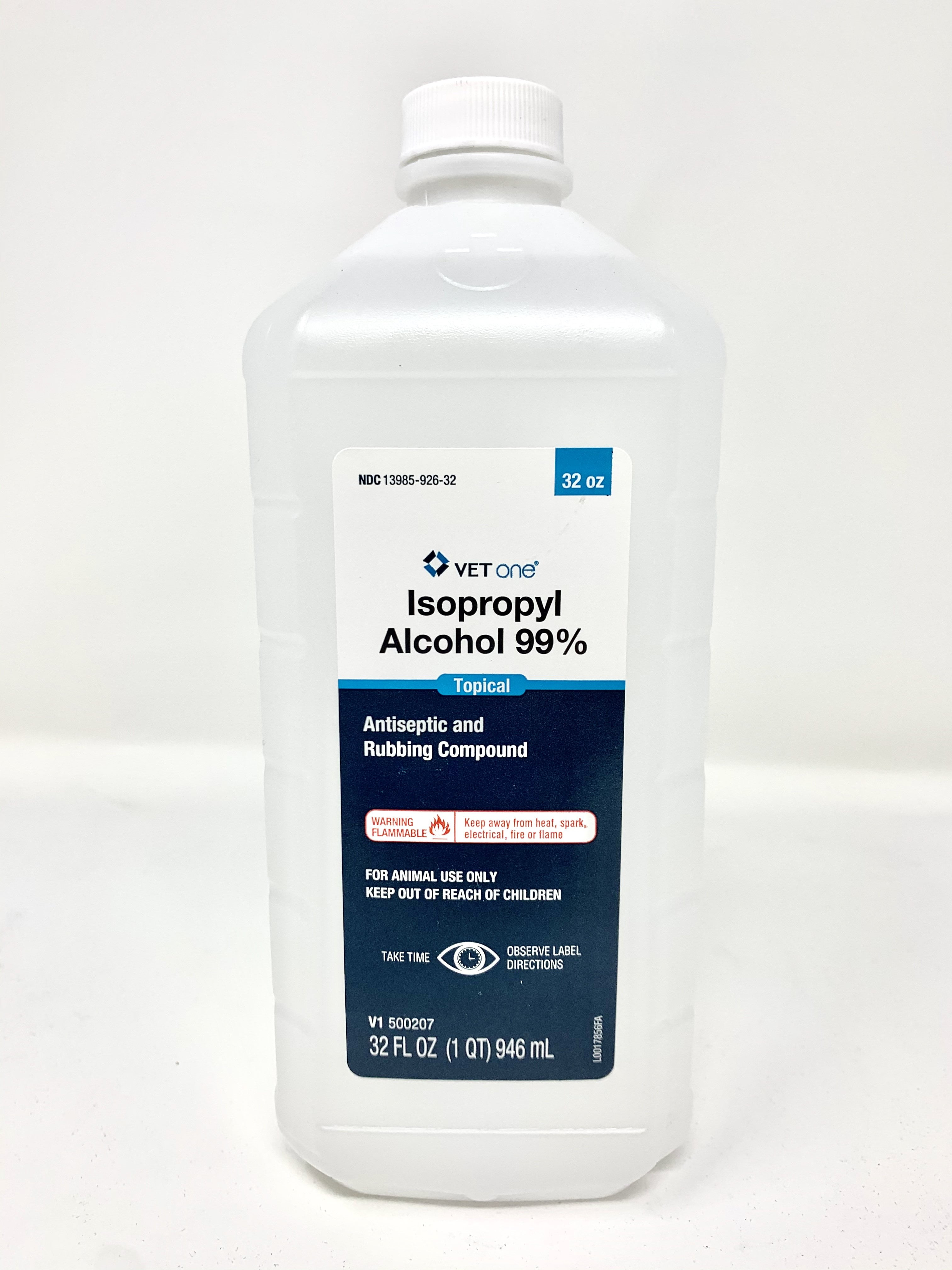 99% Isopropyl Alcohol Antiseptic 32oz 1 Quart Vetone - Walmart.com ...