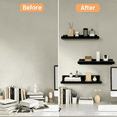 Acrylic Wall Shelves Set of 4, 15 Inch Black Floating Shelf for ...