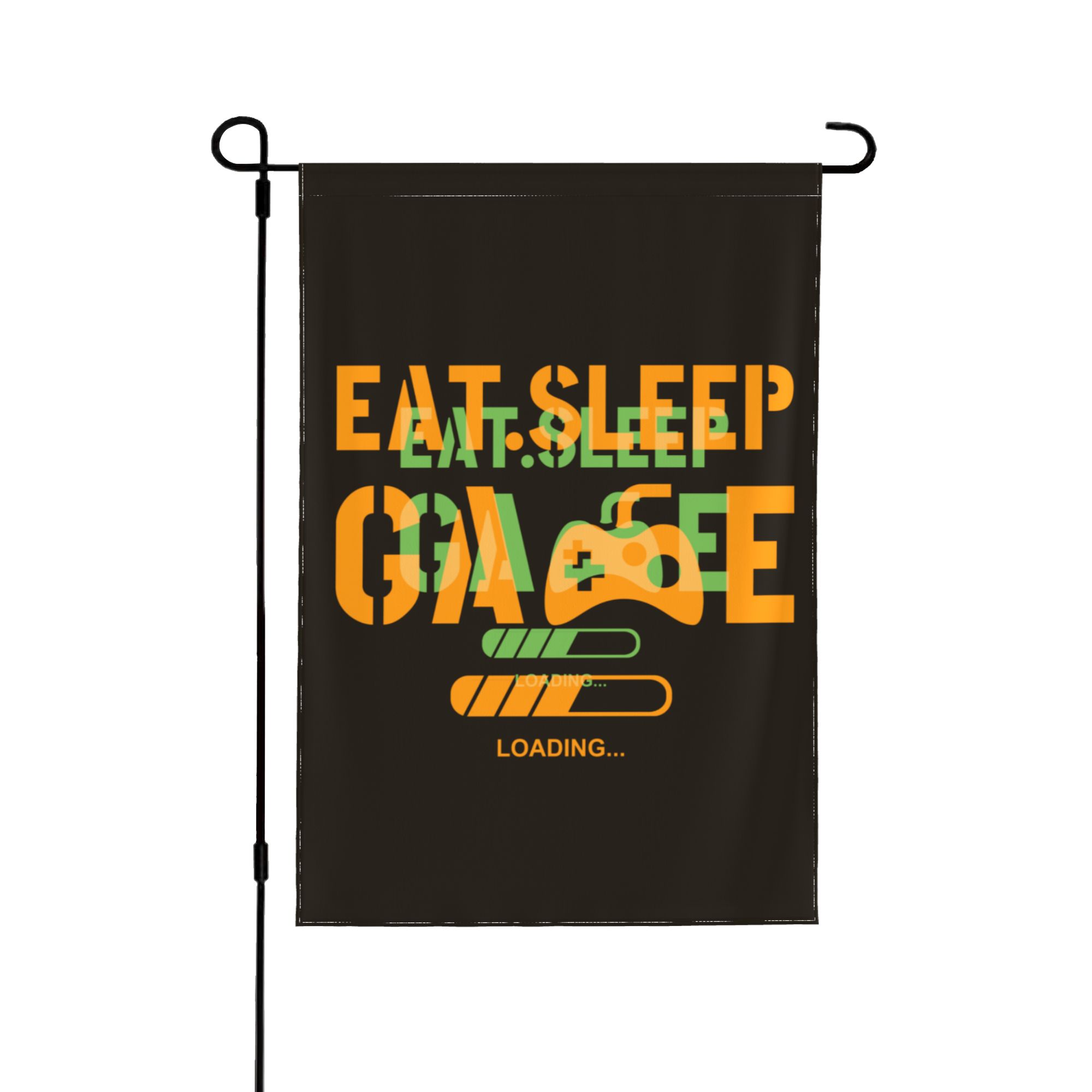 XMXY Eat Sleep Games Embossed Pattern Garden Flags Double Sided ...