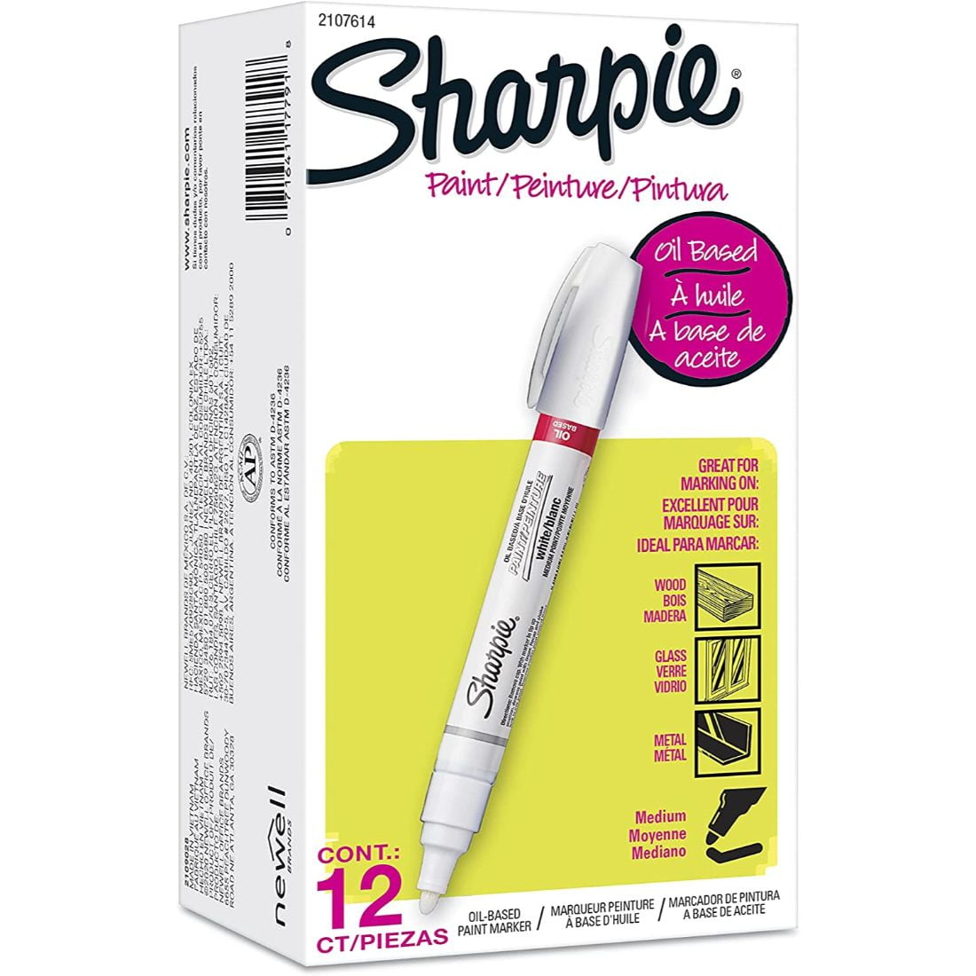 Sharpie Paint Medium Blanco Sharpie Marcadores permanentes | Bodega ...