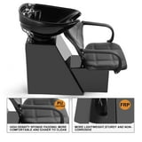 Artist Hand Salon & Spa Station, Black Chair with Ceramic Basin Shampoo ...