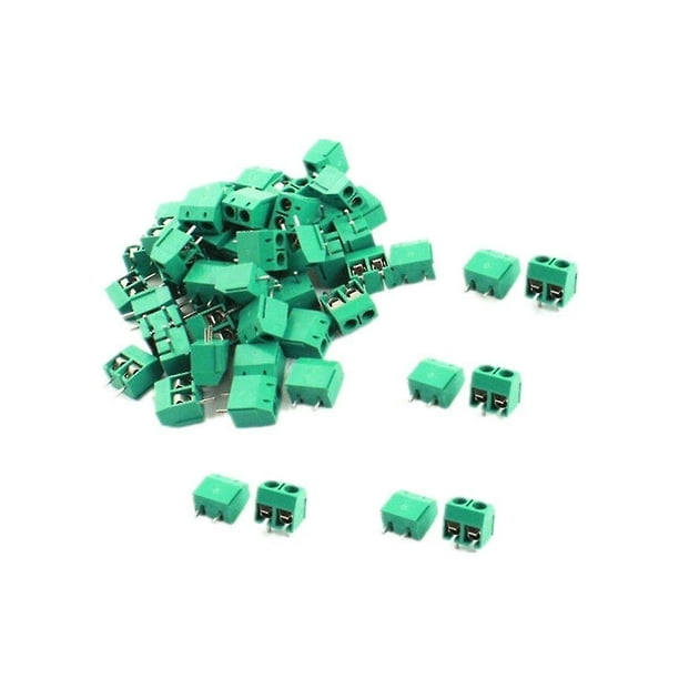 Green 10pcs 2 pin Plug in Screw Terminal Block Connectors - Walmart.ca